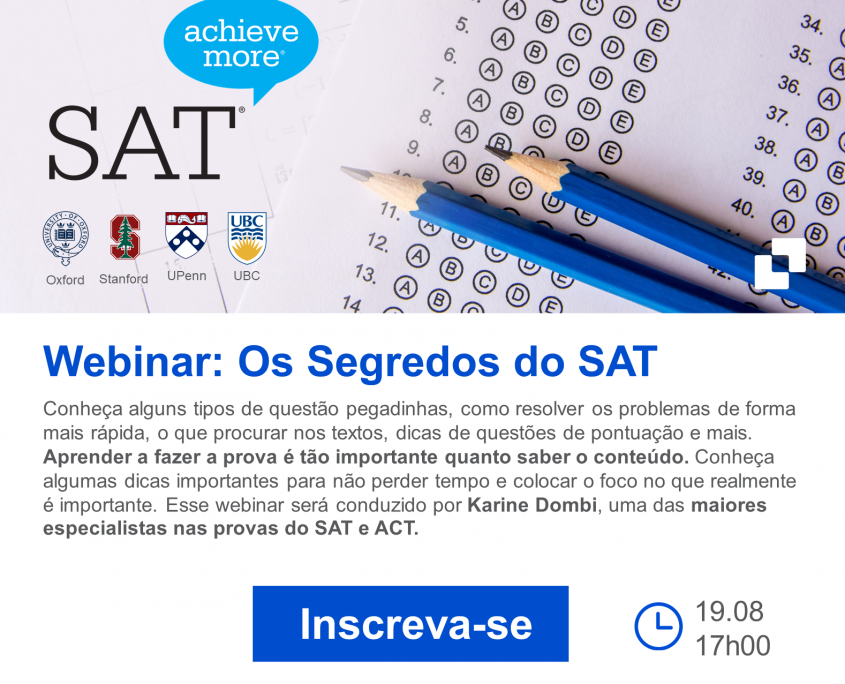 SAT - Tudo sobre o “ENEM Americano” - Daqui pra Fora